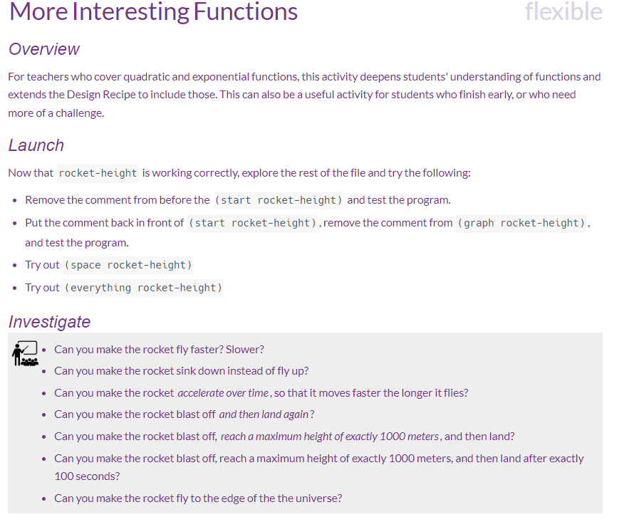 Instruction Box Audit · Issue #869 · bootstrapworld/curriculum · GitHub