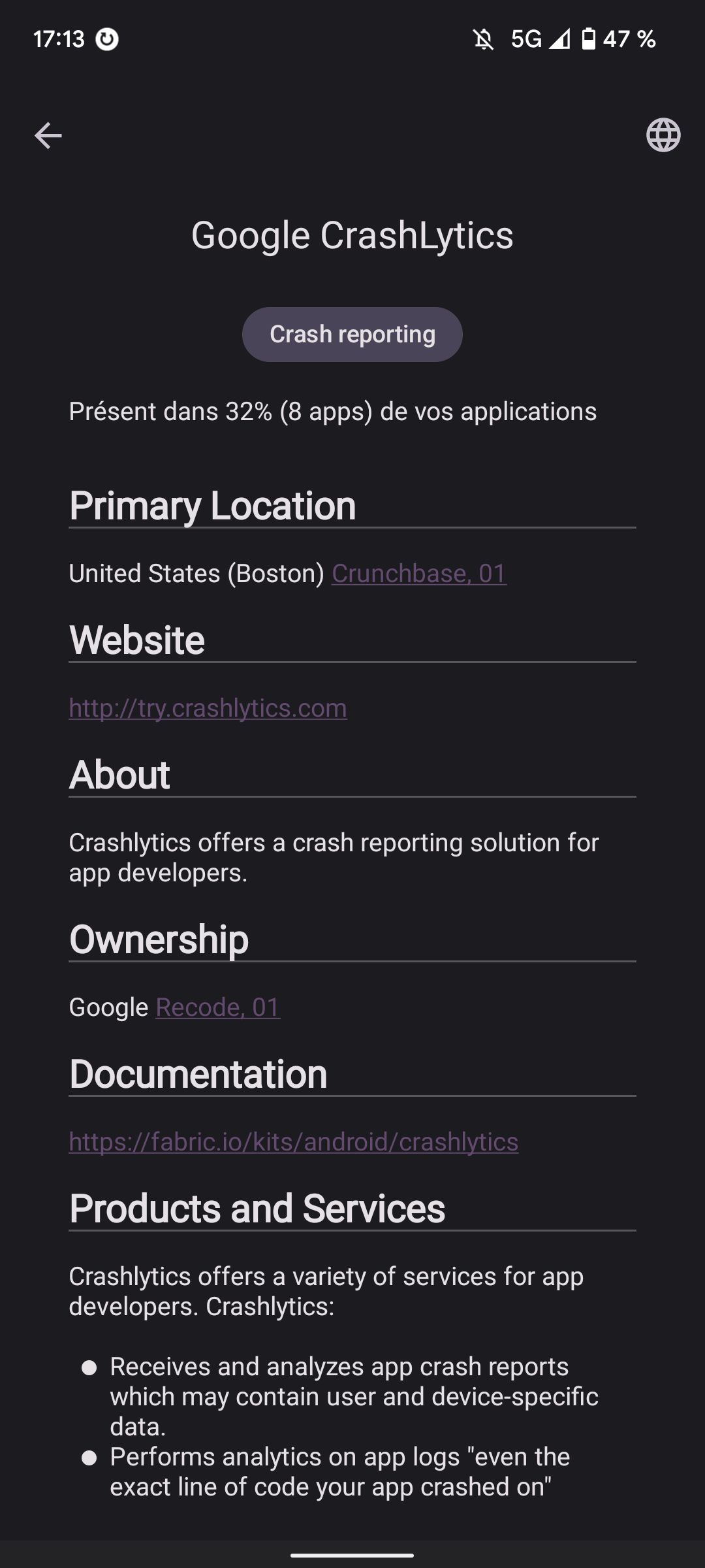 Fix color on links in TrackerDetailFragment · Issue #196 · Exodus-Privacy/exodus-android-app ...