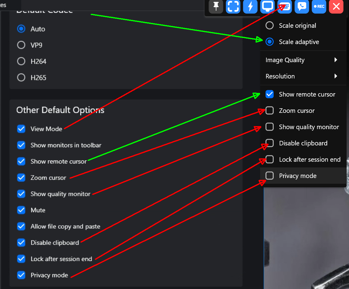Some default options don't work · Issue #3704 · rustdesk/rustdesk · GitHub