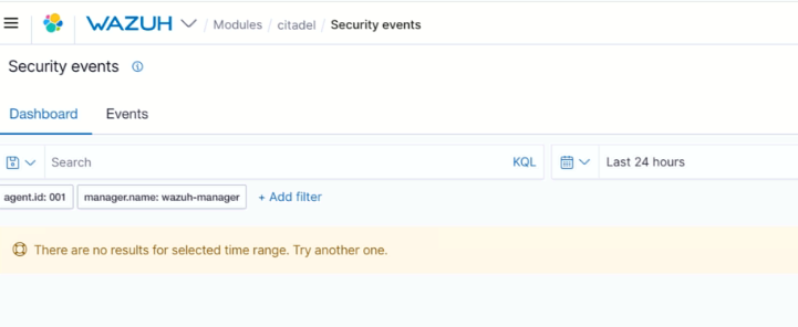 There are no results for selected time range. Try another one. · Issue ...
