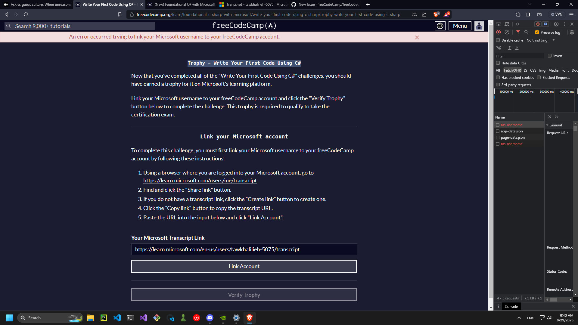 Improve Ux On Invalid Url Submissions By User · Issue 51419 · Freecodecamp Freecodecamp · Github