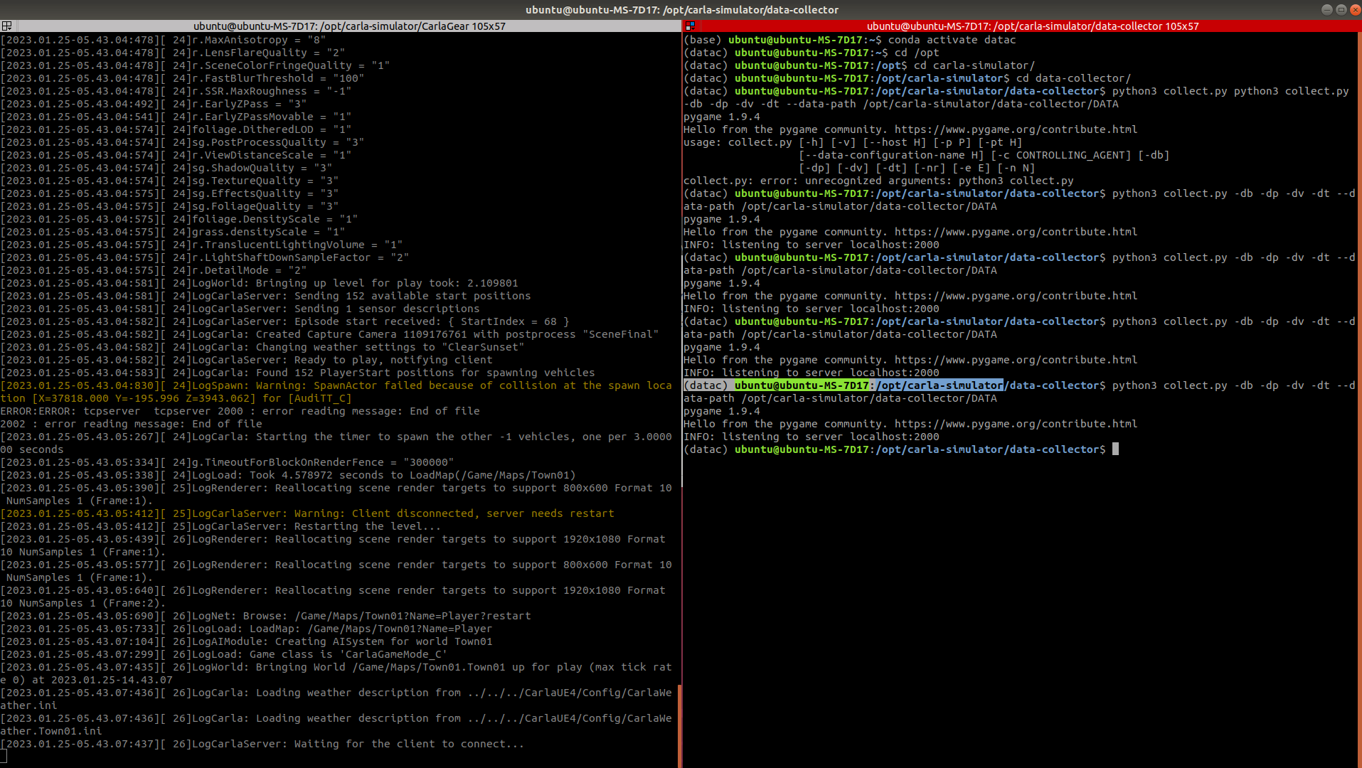 Forced Shutdown Of Client · Issue 6150 · Carla Simulatorcarla · Github