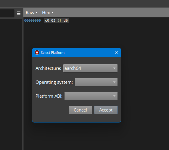 Create function hotkey dialog does not allow selecting a platform abi or os · Issue #2899 ...