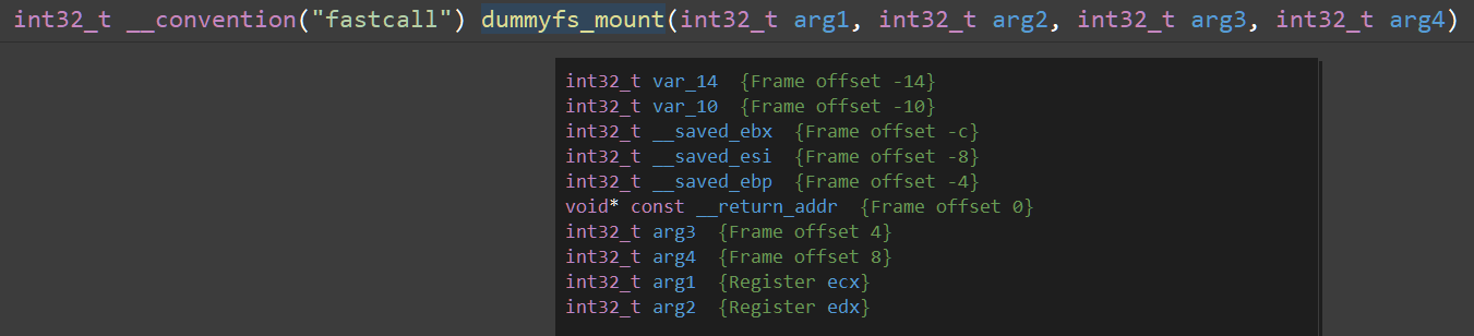 Confusion with fastcall and regparm · Issue #1741 · Vector35/binaryninja-api · GitHub