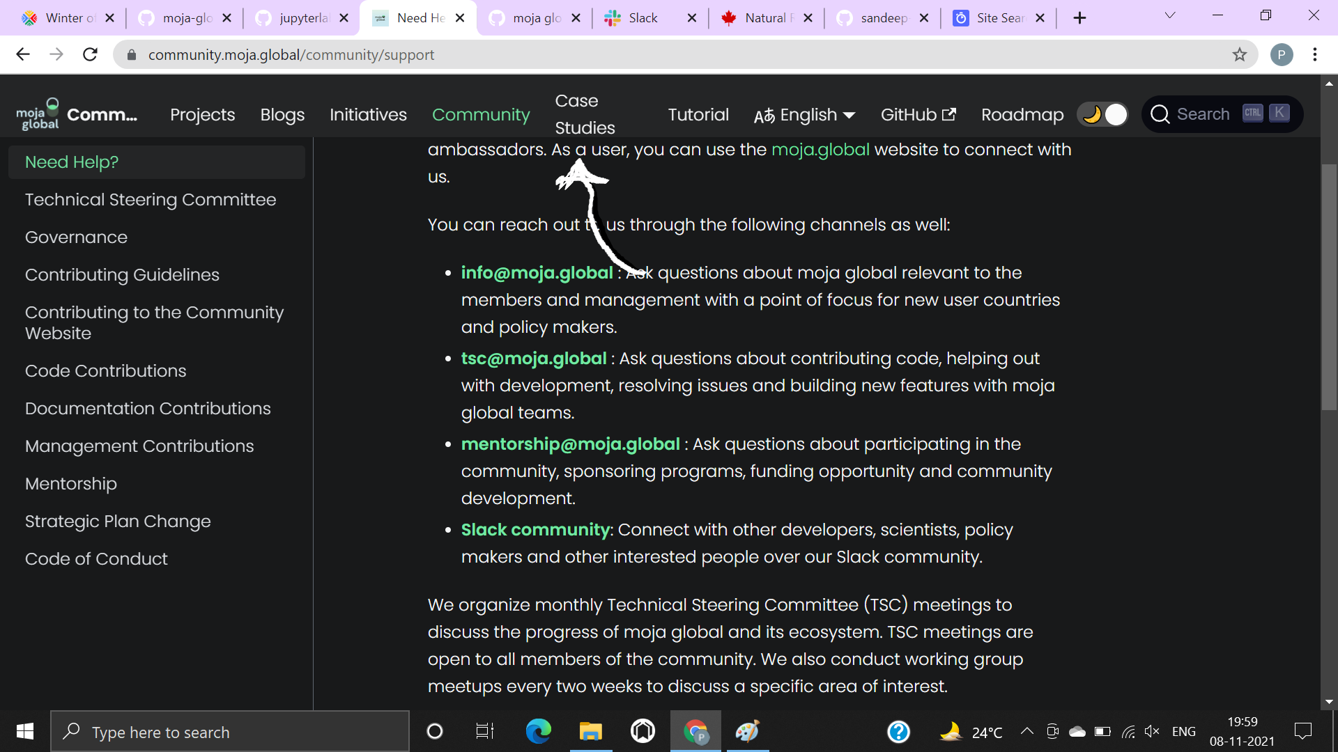 Case study option in navbar · Issue #209 · moja-global/community-website · GitHub