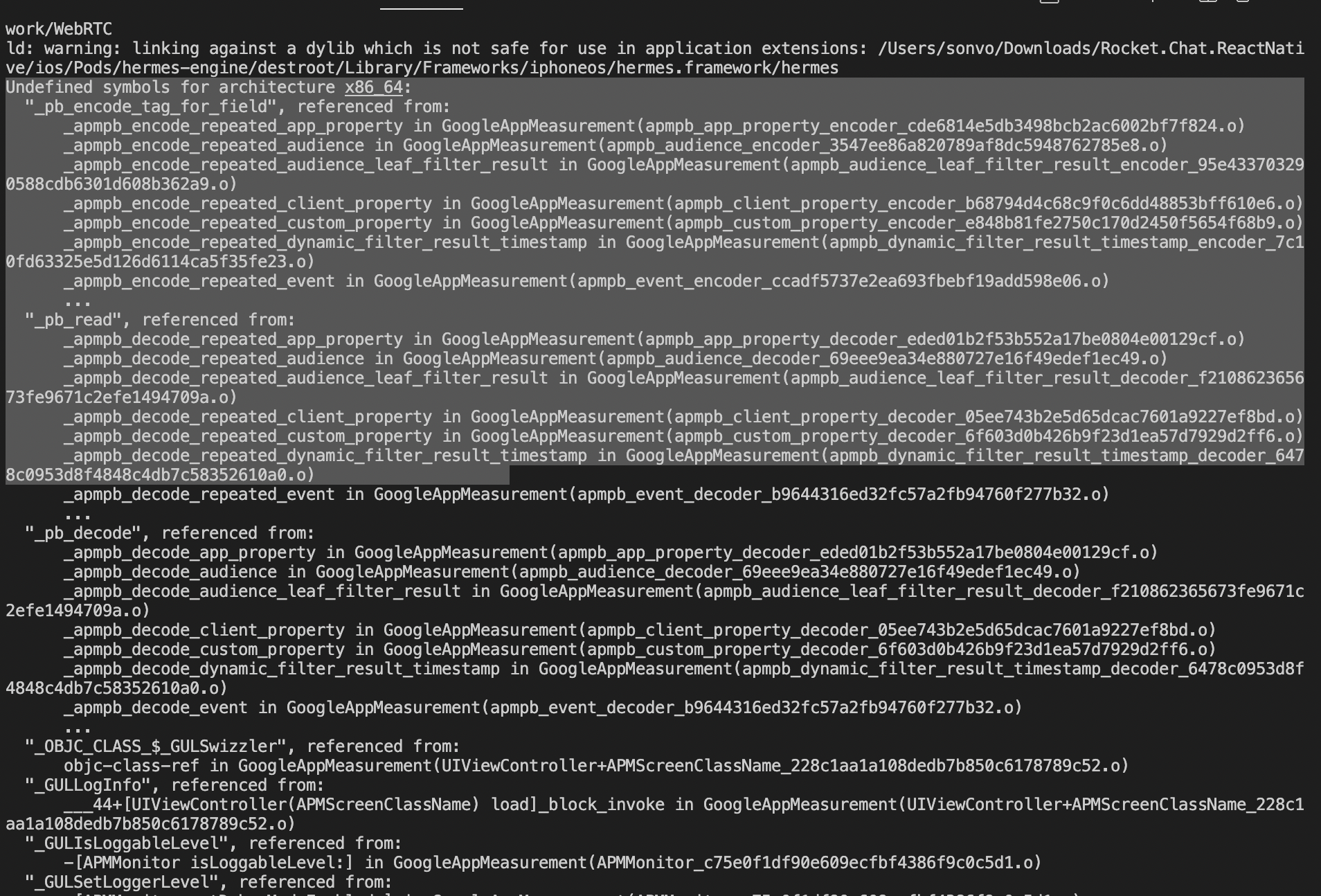 Can't build simulator iOS in Mac air m1 · Issue #4212 · RocketChat/Rocket.Chat.ReactNative · GitHub