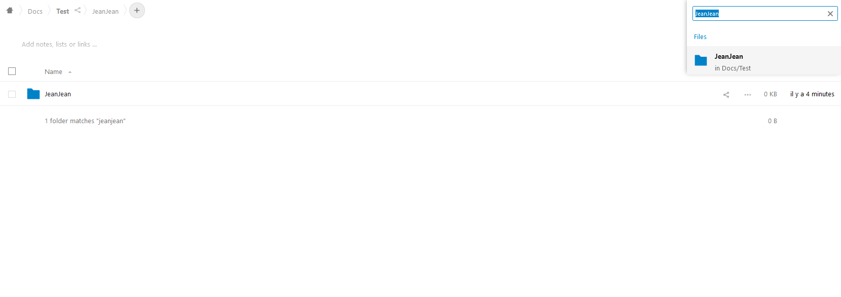 [Bug]: search stays active even when using main folder list, and lead to empty folder display ...