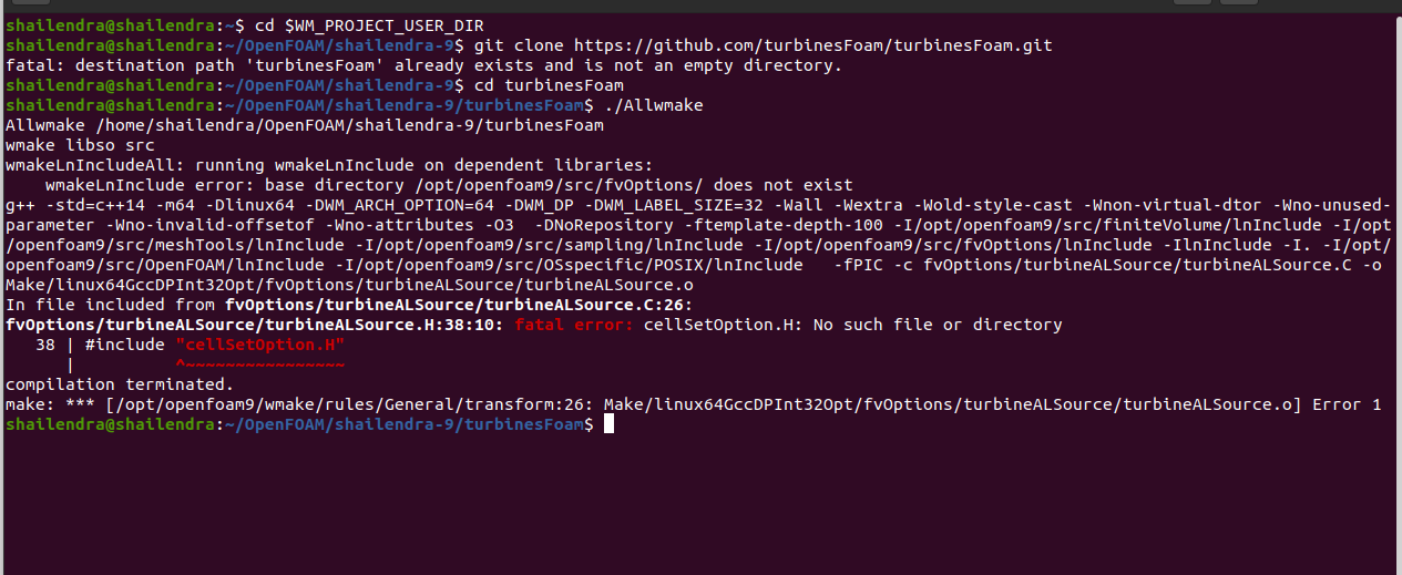compilation problem · Issue #334 · turbinesFoam/turbinesFoam · GitHub