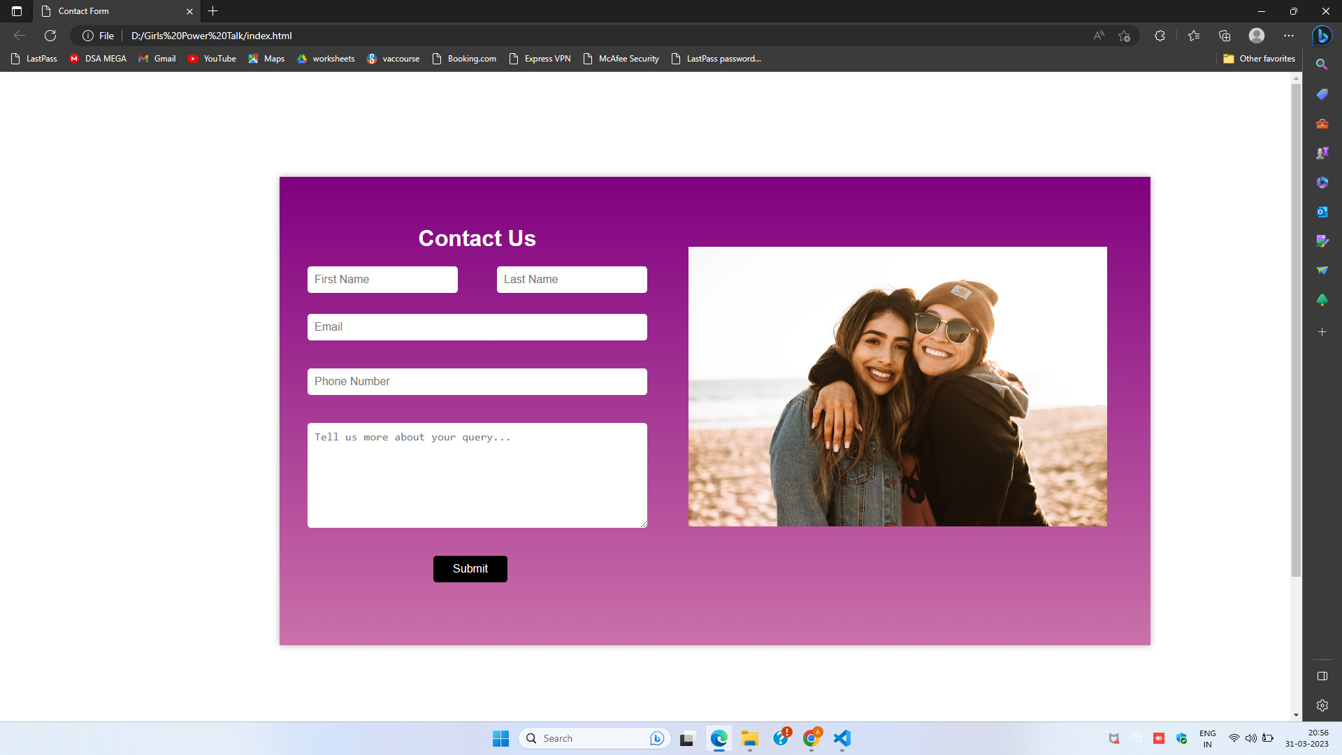 GitHub - Amruta-Pawar2001/Girl-Power-Talk