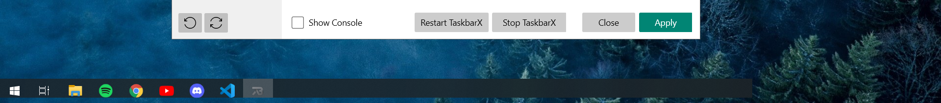 TaskbarX leaves a gap to the left and bottom of the taskbar, and cuts ...