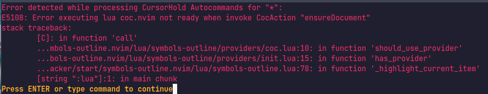 Cannot execute SymbolOutline,SymbolOutlineOpen · Issue #85 · simrat39/symbols-outline.nvim · GitHub