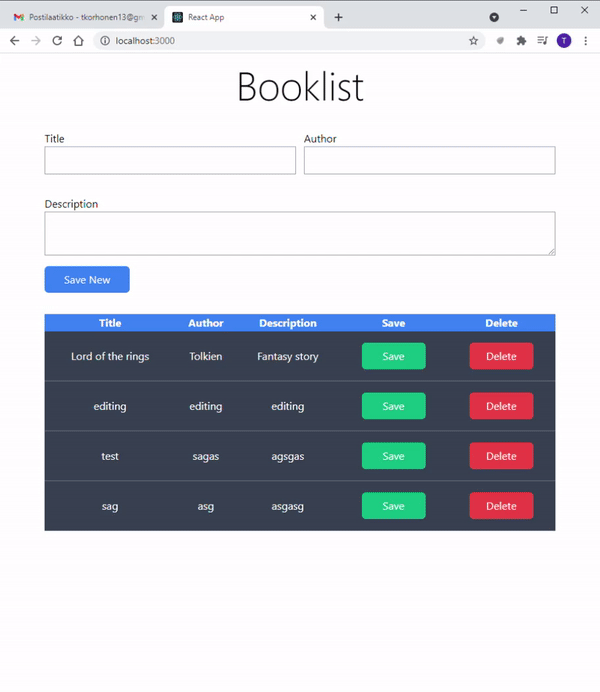GitHub - TommiKorhonen/booklist