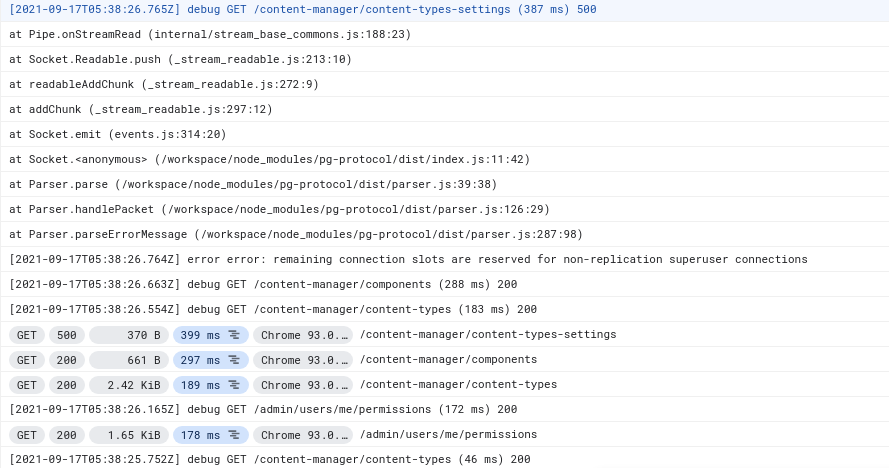 Server can't start "error: remaining connection slots are reserved for non-replication superuser ...