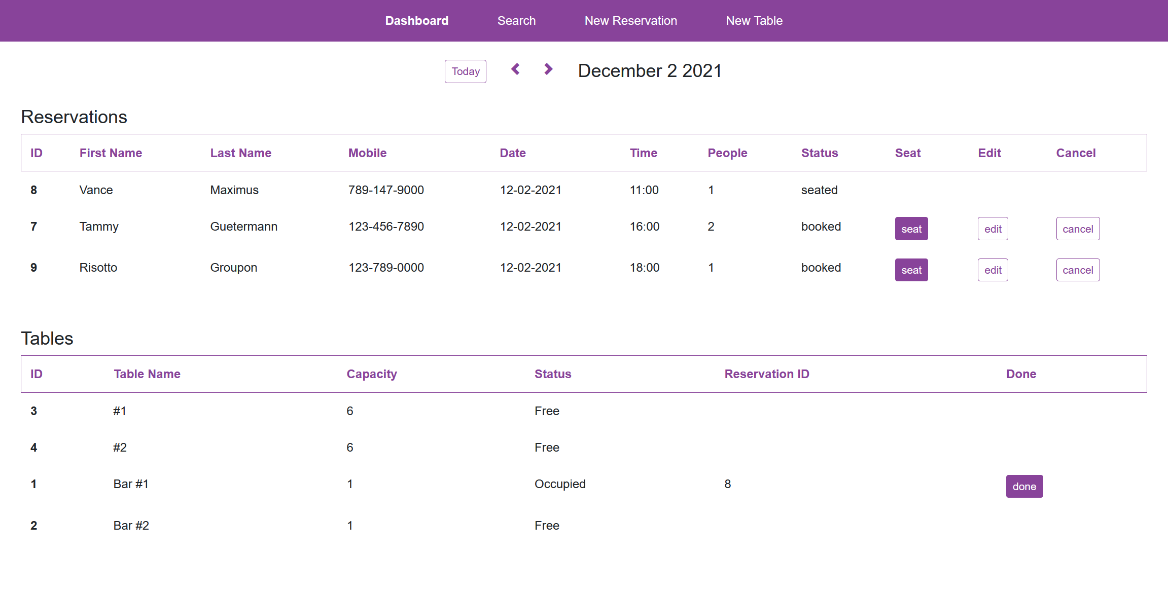 GitHub - dantebhang/Restaurant-Reservation-System