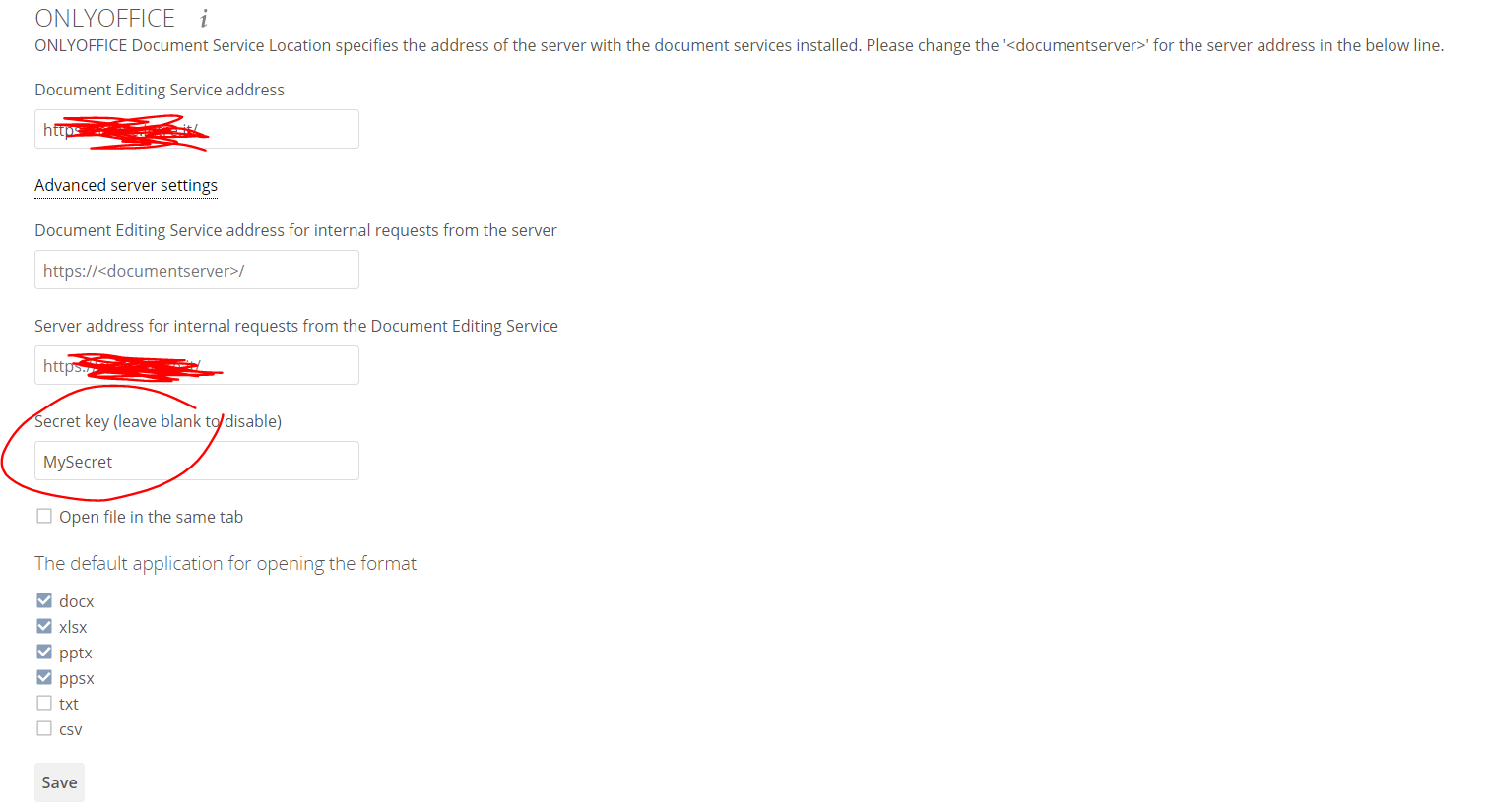Documentation of the new "secret key" feature · Issue #45 · ONLYOFFICE/onlyoffice-owncloud · GitHub