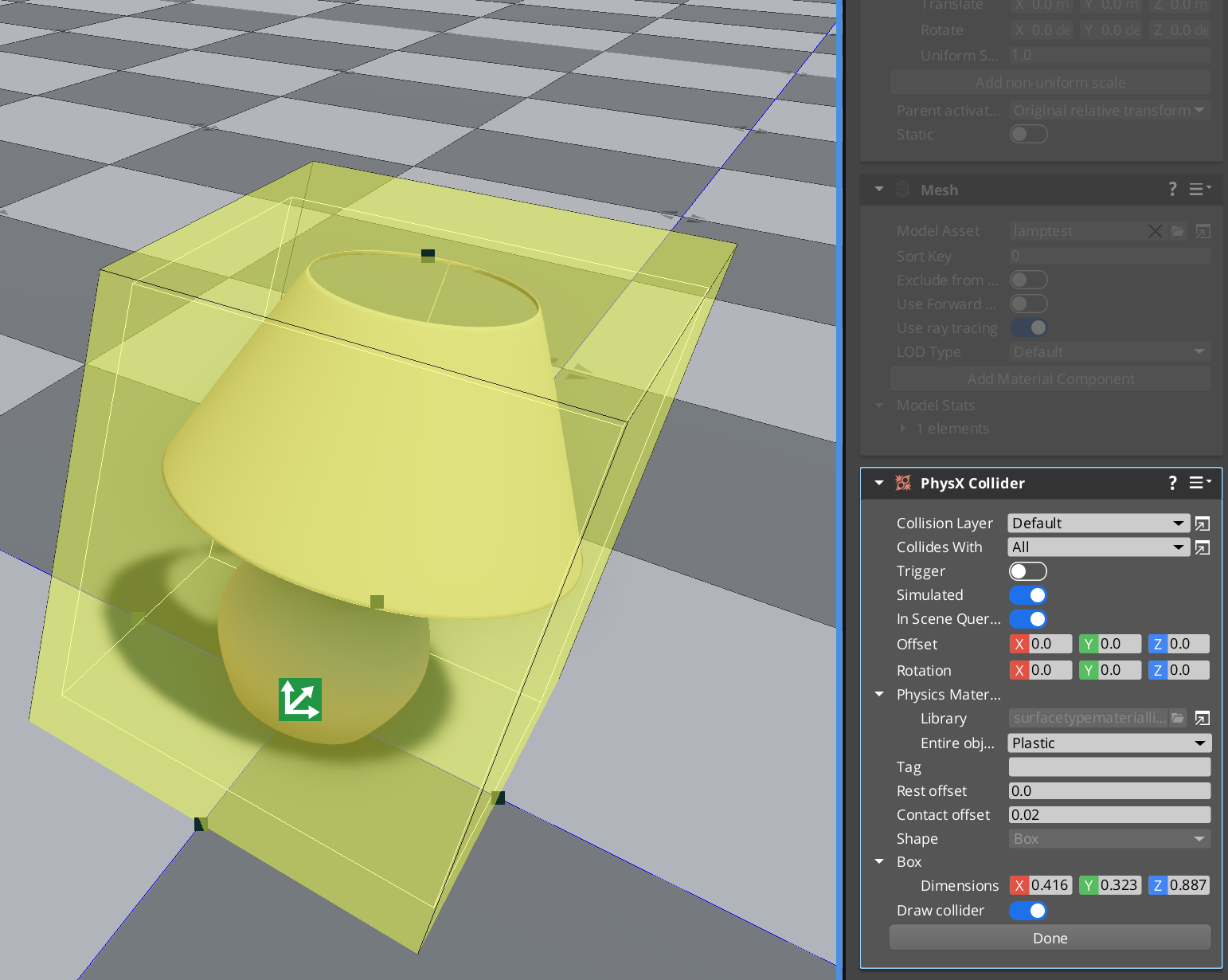 Improve default configuration used by PhysX Collider component · Issue #9867 · o3de/o3de · GitHub