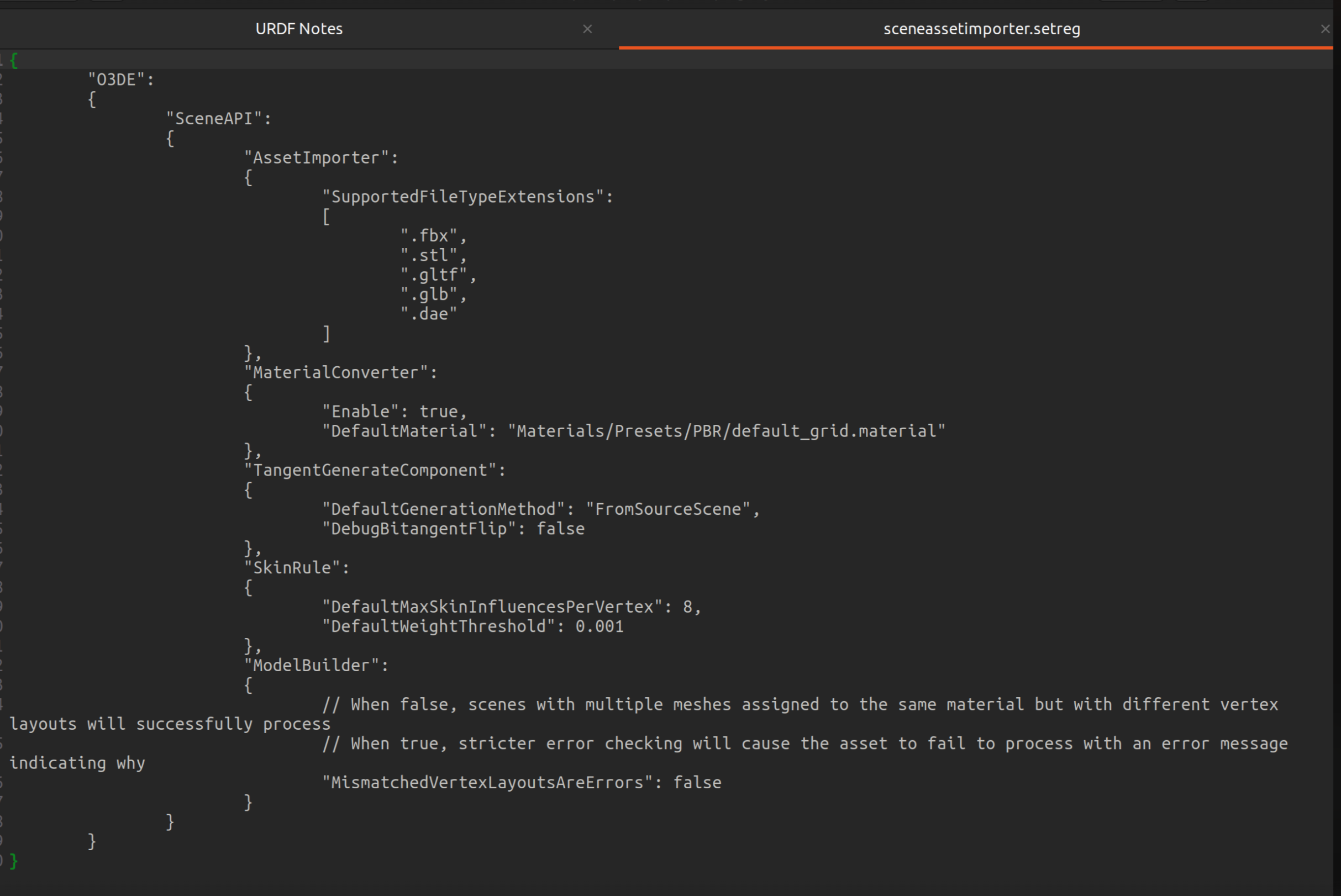 GEM sceneassetimporter.setreg .DAE is not on by default or in the ReadME on adding this mesh ...