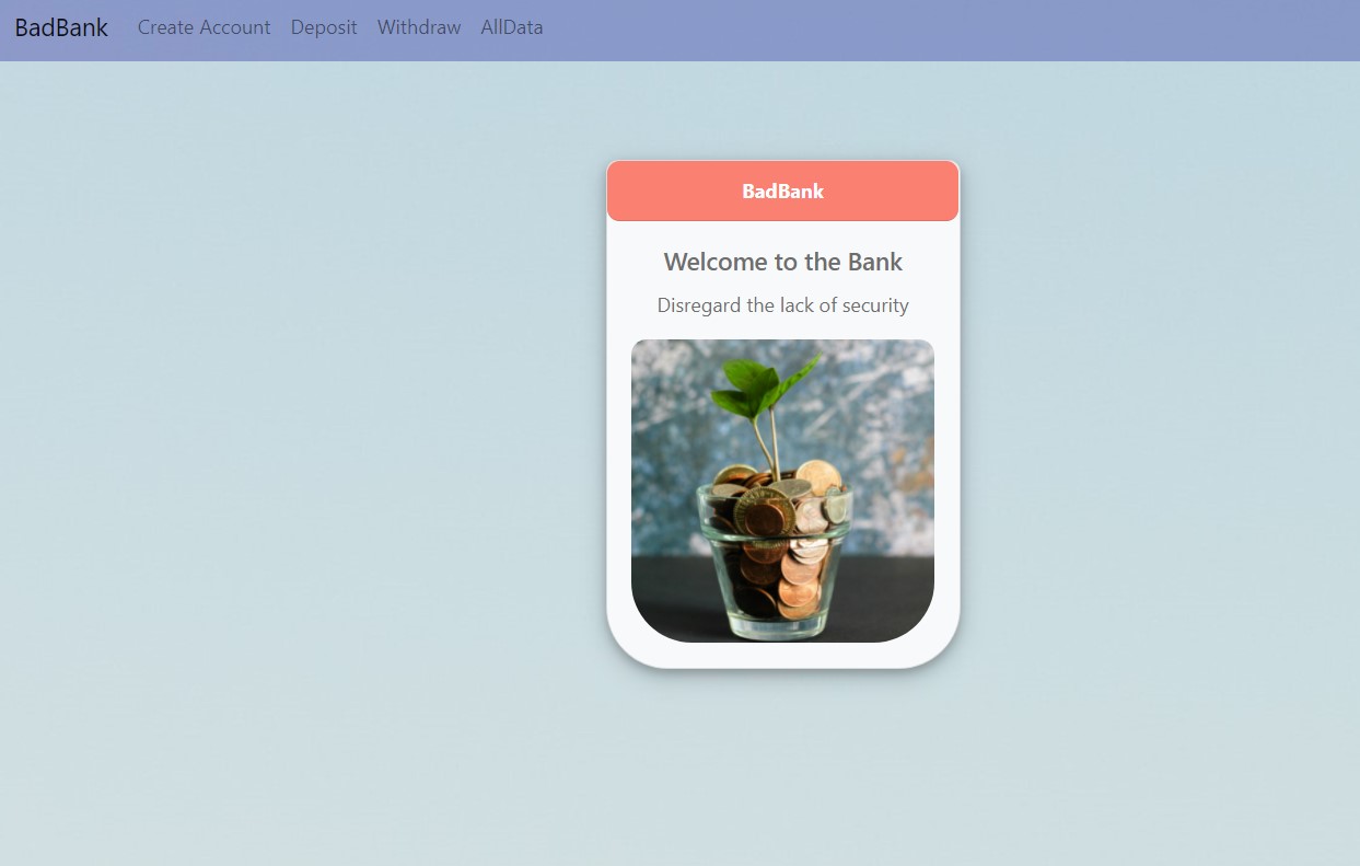 GitHub - TandiweP/BadBank: Ongoing project for MIT-Emeritus Capstone
