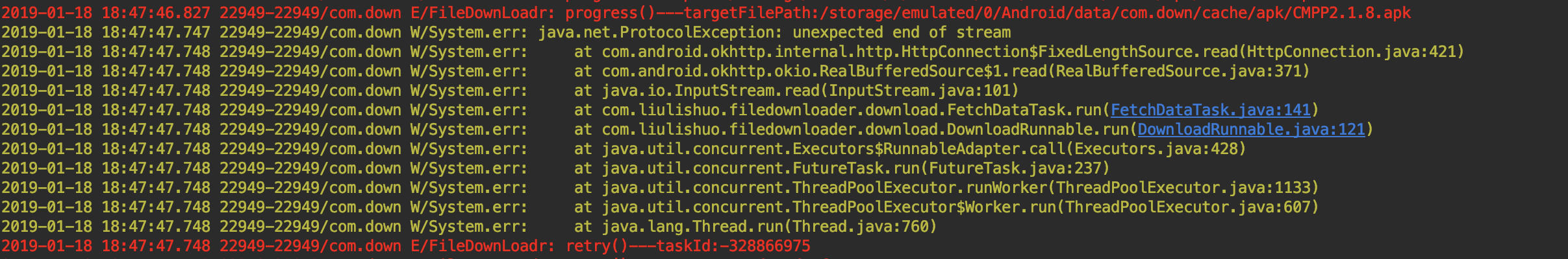 Protocolexception Unexpected End Of Stream · Issue 1179 · Lingochampfiledownloader 0945