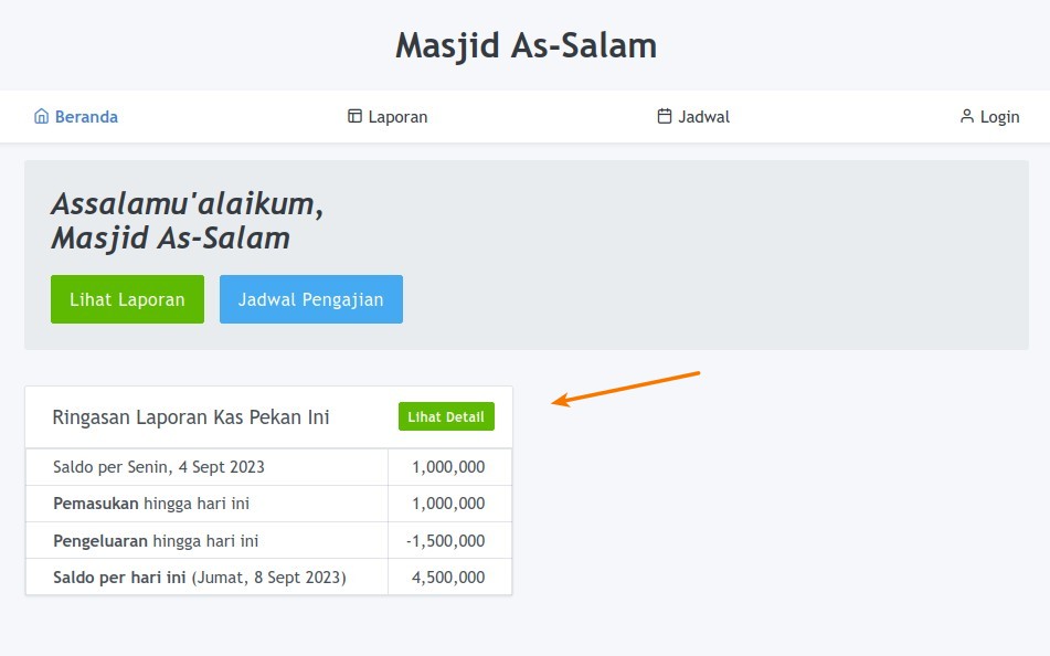 Ringkasan Laporan Keuangan di Beranda Publik · Issue #8 · buku-masjid/buku-masjid · GitHub