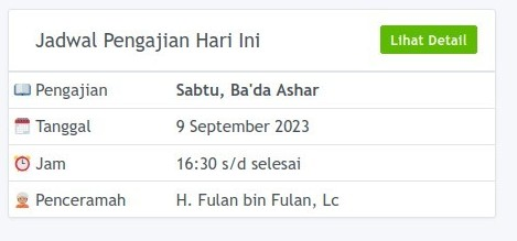 Jadwal Pengajian Hari ini di Beranda Publik · Issue #9 · buku-masjid/buku-masjid · GitHub