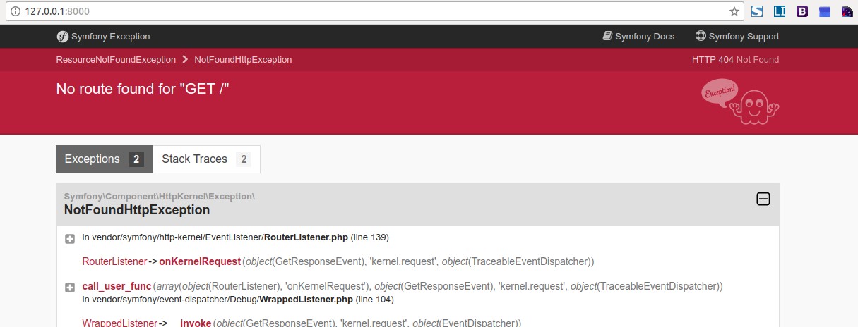 No route found for "GET /" error · Issue #3 · KejawenLab/SemartHris ...