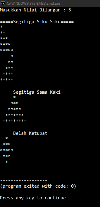 GitHub - HigeDev/Bangun-Datar-Segitiga-dan-Belah-Ketupat-C-