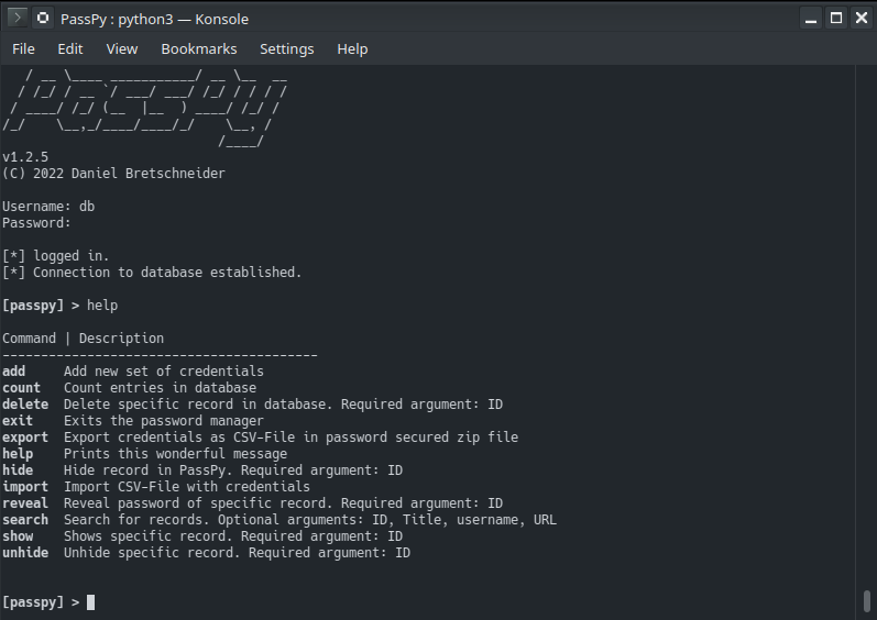 GitHub - DanielBretschneider/PassPy: Simple Password Manager written in Python for Linux PCs.