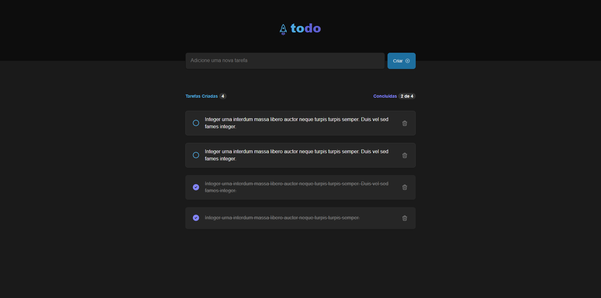 GitHub - adrielqueiroz2006/ToDo_Rocketseat: To Do List feita com React.Js