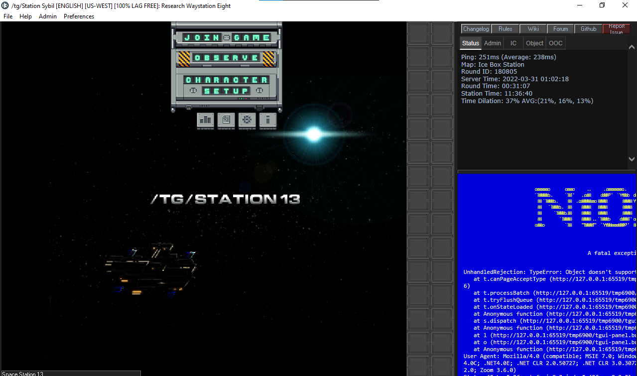TGUI chat displaying NtOS error · Issue #65824 · tgstation/tgstation · GitHub