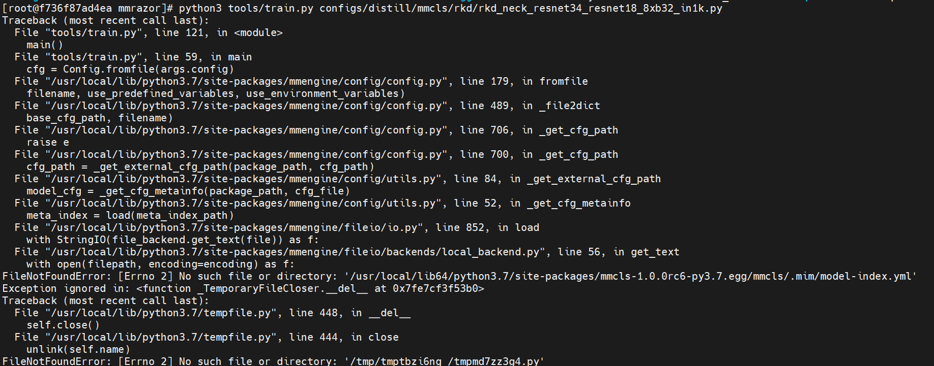 Bug Version Error In Mmcls And Mmrazor · Issue 534 · Open Mmlab 7667