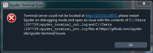 Terminal Issue on Spyder 5.1.5 · Issue #292 · spyder-ide/spyder ...