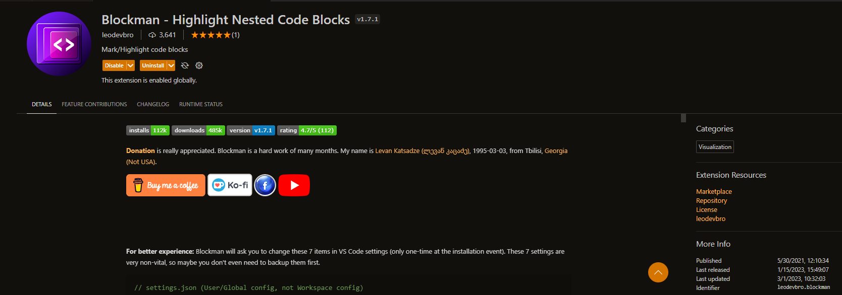 [Bug] command 'blockman.toggleEnableDisable' not found · Issue #102 · leodevbro/vscode-blockman ...