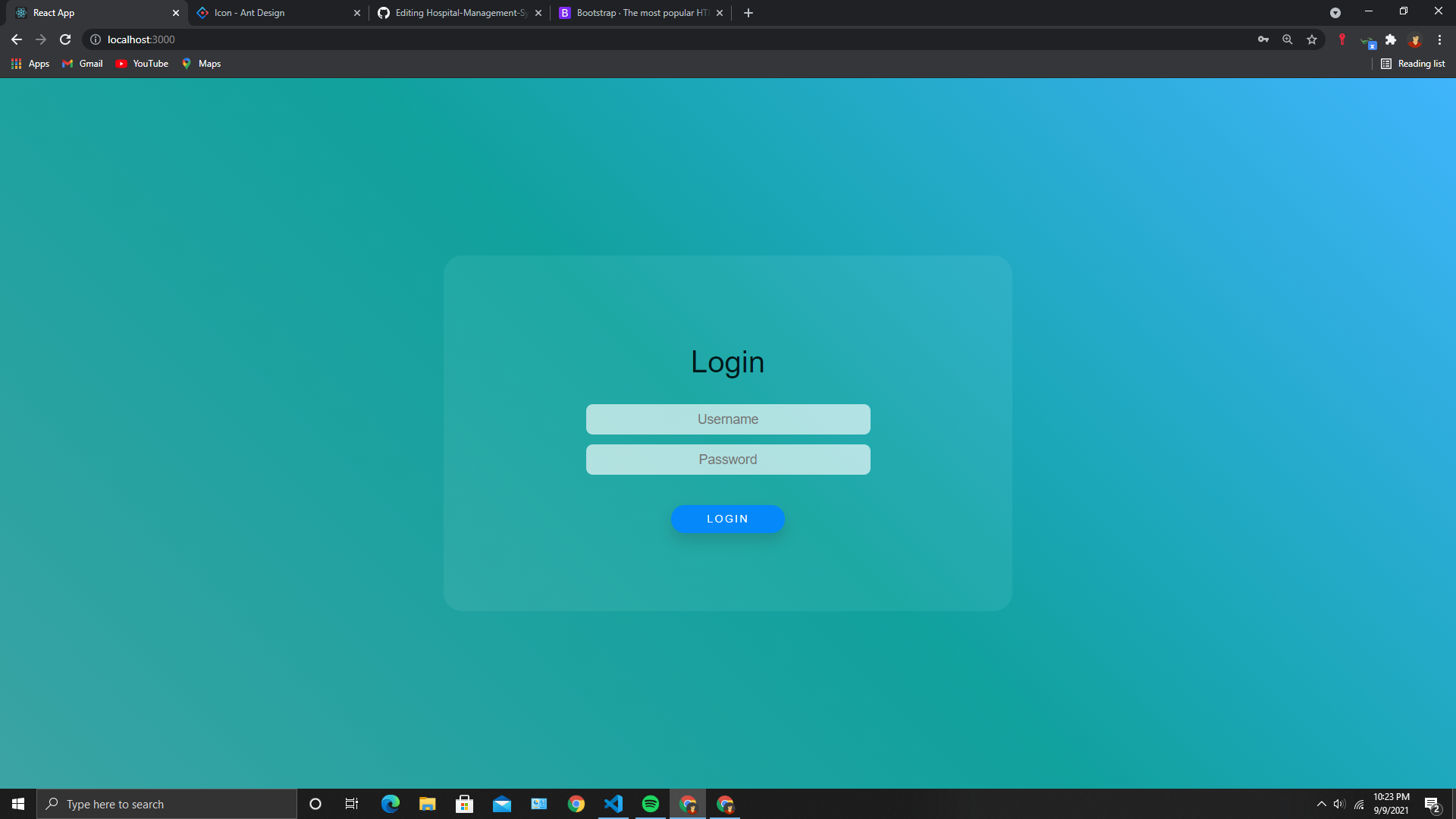 GitHub - Turwash/HospitalManagementSystem: Hospital Management System using ReactJs