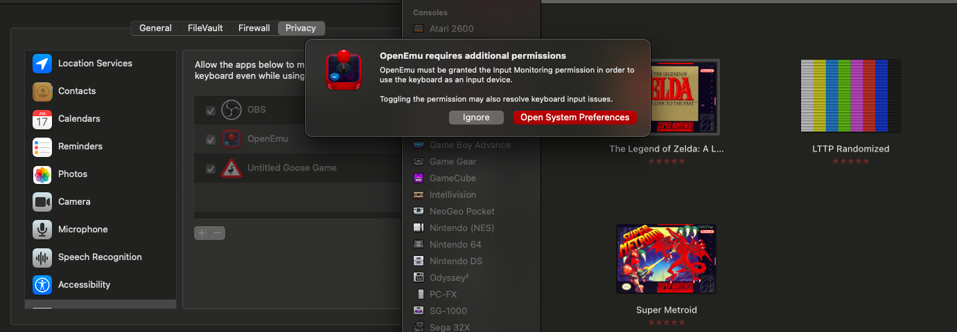 Input Monitoring Not Working · Issue 4555 · Openemu Openemu · Github