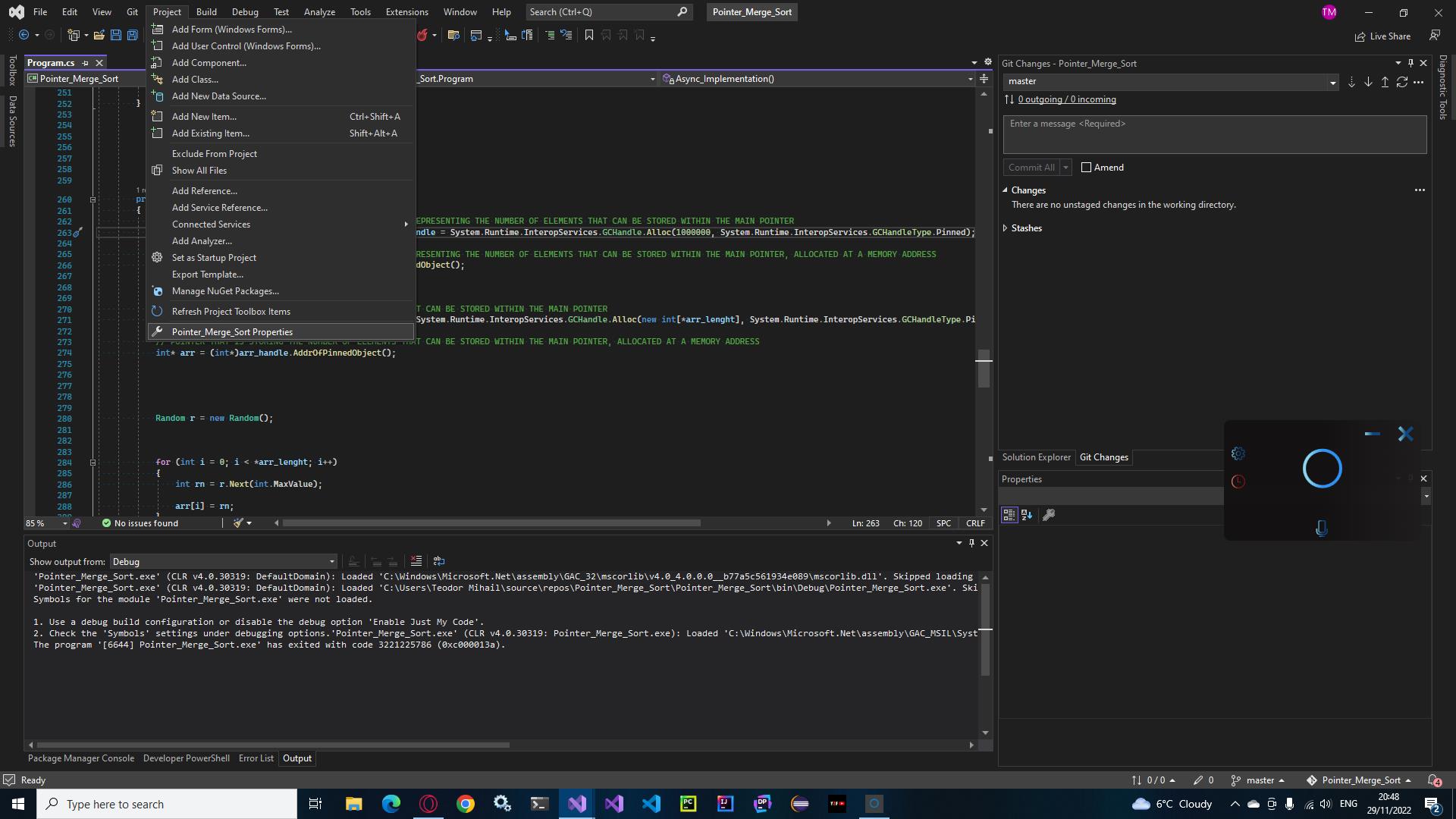 GitHub - CSharpTeoMan911/Pointer_Merge_Sort