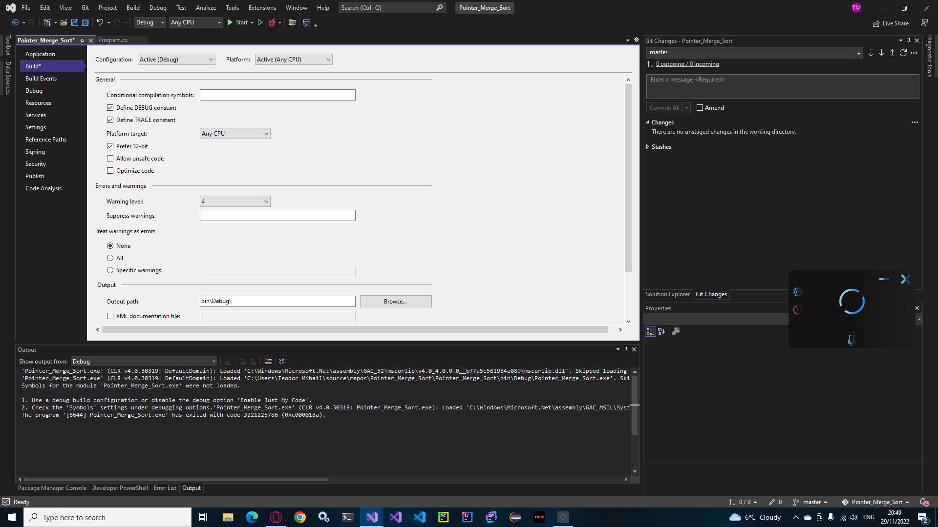 GitHub - CSharpTeoMan911/Pointer_Merge_Sort