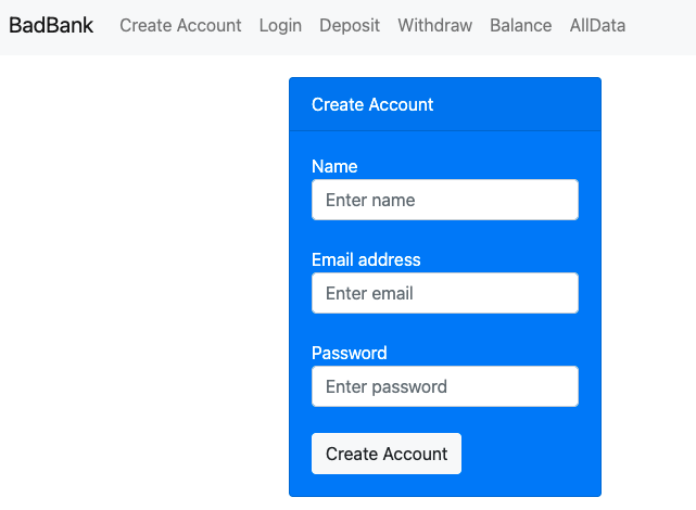 GitHub - briennekordis/badBankBackEnd: Refactoring the badBank project to include a back-end