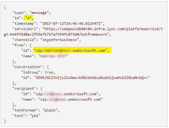 [Skype for Business] Conversation initialization issue · Issue #3119 · microsoft/botframework ...
