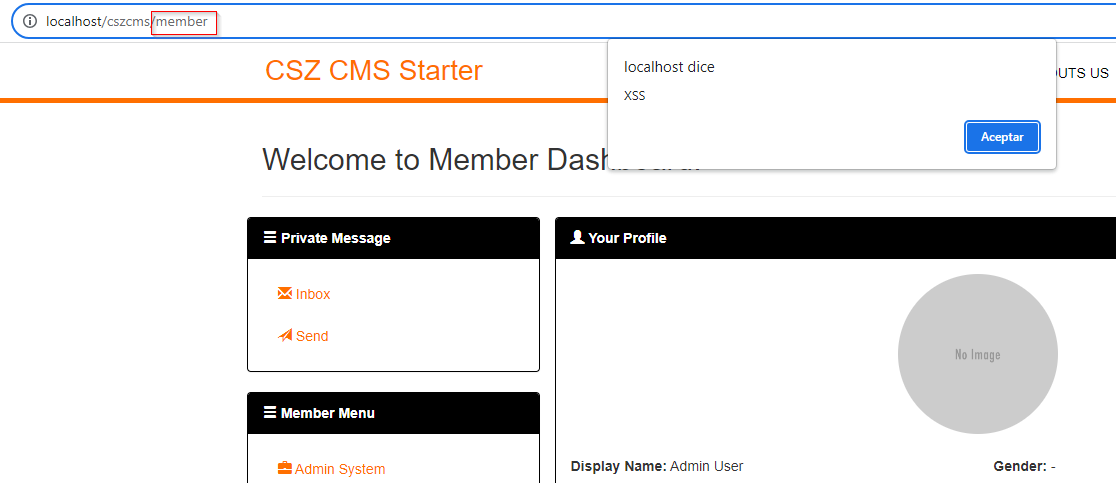 Github Sromanhu Csz Cms Stored Xss Site Settings Csz Cms 1 3 0 Is Affected By A Cross Site