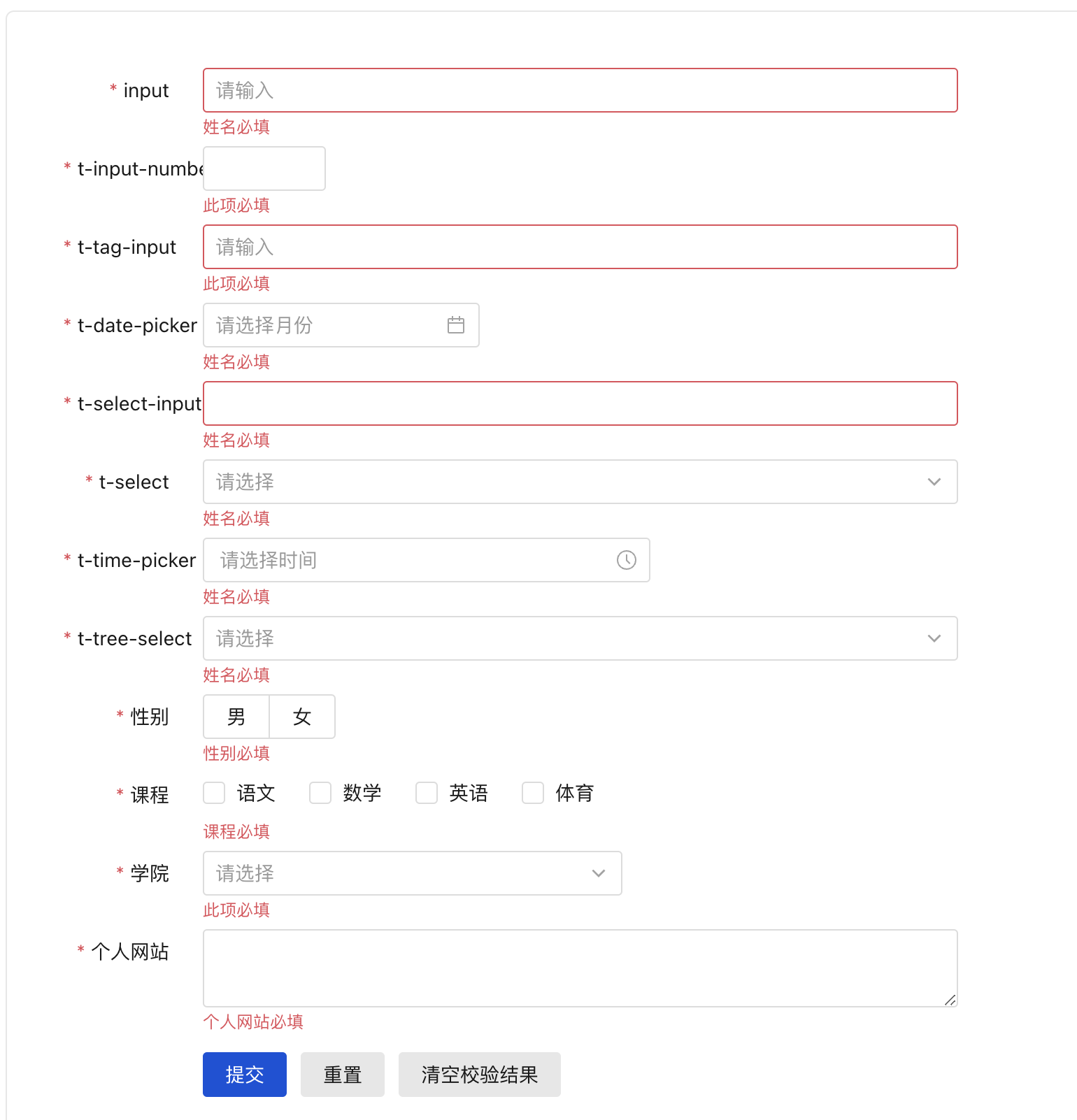 [form]带框的表单组件在表单校验失败时不变红 · Issue #454 · Tencent/tdesign-vue · GitHub