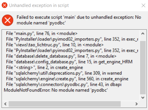 .exe build doesn't import pyodbc library · Issue #7528 · pyinstaller/pyinstaller · GitHub