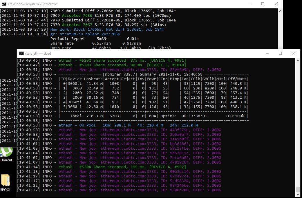 Nbminer 39 5 Ergo Unlock On Rtx 3060 Lhr Vs Rtx 3070 Lhr Nytt bygge med ...