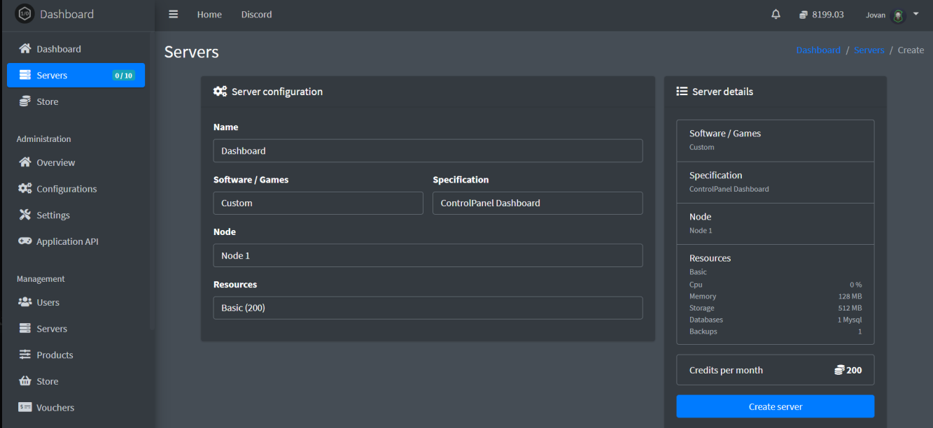 [feature] Resource/Server configuration overview / shop · Issue #249 ...