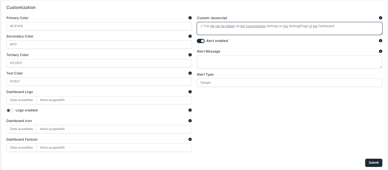 Customization options by 1day2die · Pull Request #15 · AVMG20/controlpanel · GitHub