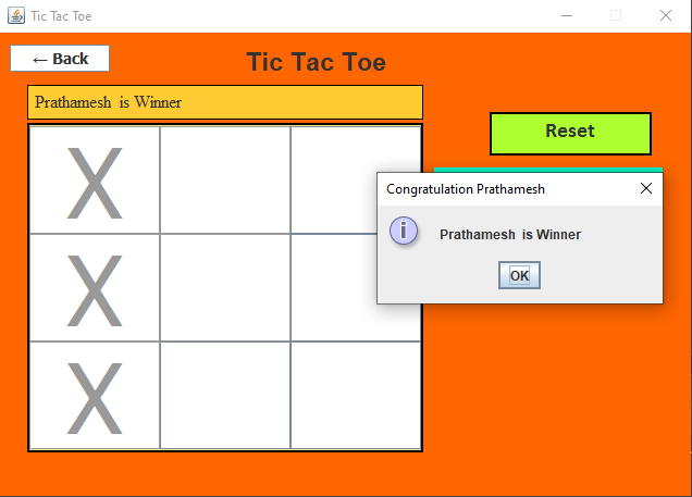 GitHub - PrathameshDhande22/Tic-Tac-Toe-Game: Simple 2v2 Tic Tac Toe game made using Java swing.