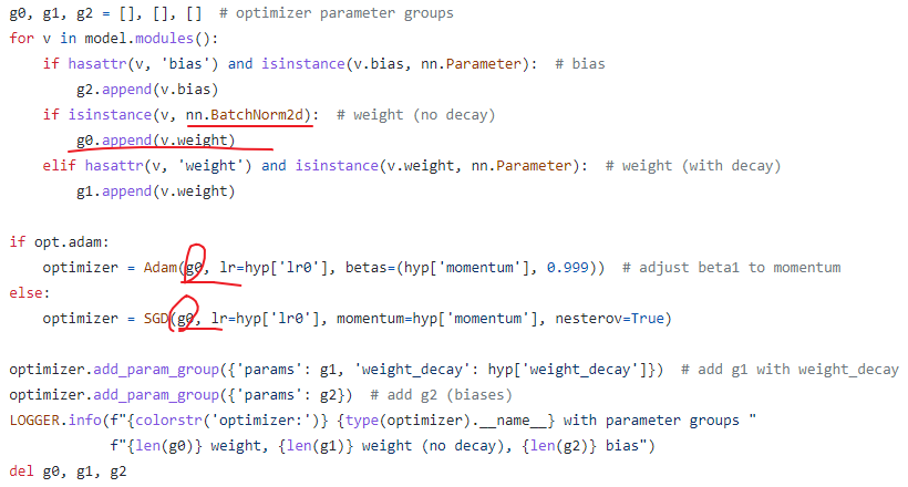 Settings of optimizer parameters in different versions (#7899) · Issues · Ultralytics / YOLOv5 ...