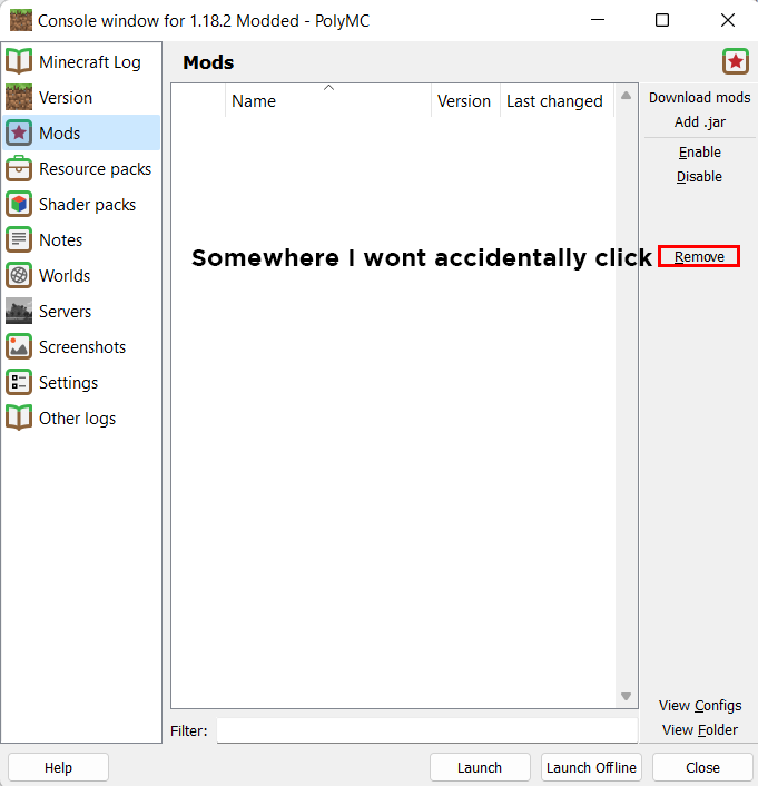 Confirmation when removing a number of mods · Issue #948 · PolyMC/PolyMC · GitHub
