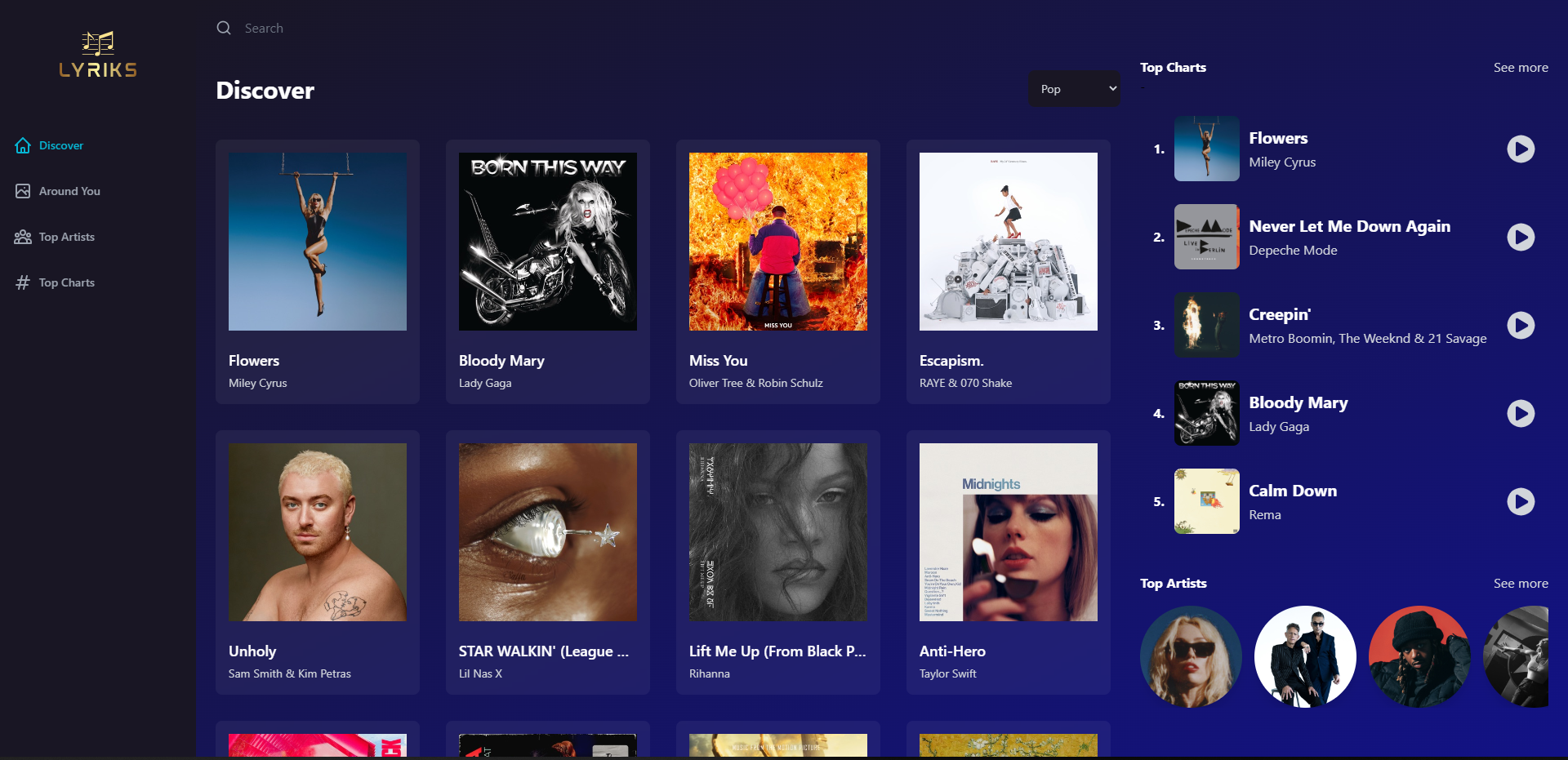 GitHub - SubhrajyotiChak/Lyriks_music_app