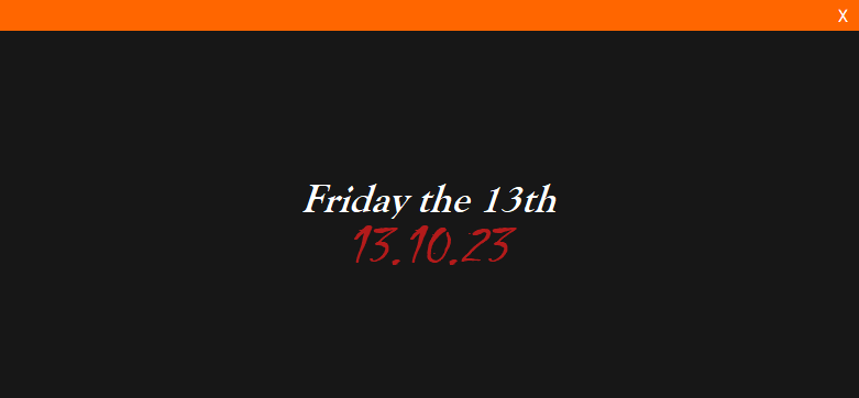 GitHub - JonasTechnik/Friday-The-13th-Warner: This simple app tells you when the next Friday the ...